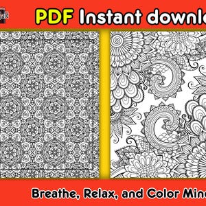 Mindfulness Coloring Pages 1 by Short and Bald, 8 Intricate Mandala ...