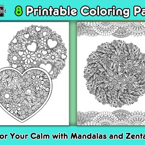 Mindfulness Coloring Pages 2 by Short and Bald, 8 Intricate Mandala ...