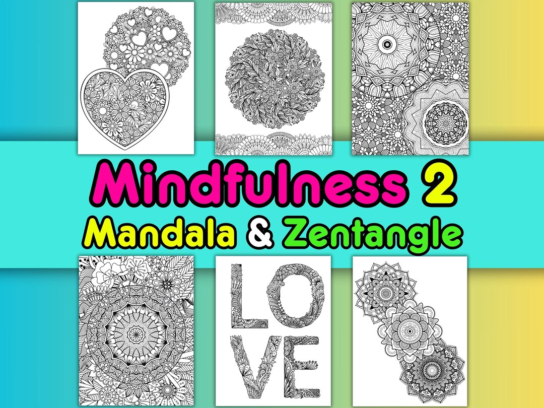 Mindfulness Coloring Pages 2 by Short and Bald, 8 Intricate Mandala ...