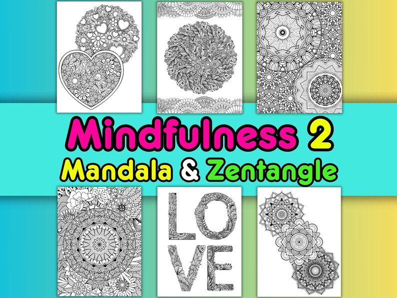 Mindfulness Coloring Pages 2 by Short and Bald, 8 Intricate Mandala ...