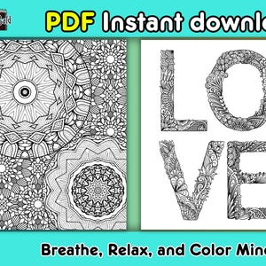 Mindfulness Coloring Pages 2 by Short and Bald, 8 Intricate Mandala ...