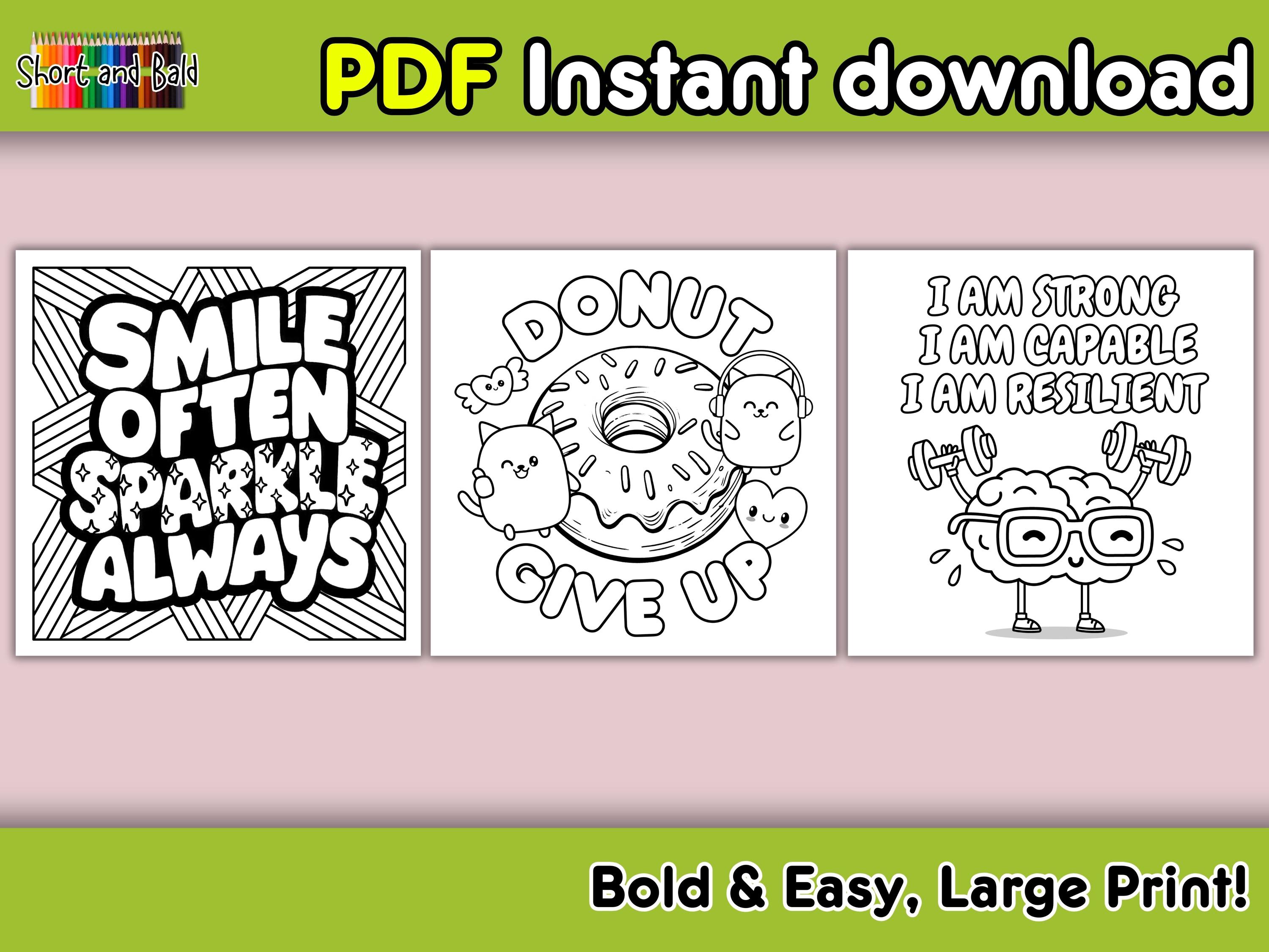 Aspire to Inspire Coloring Pages #1 by Short and Bald, Bold Easy ...