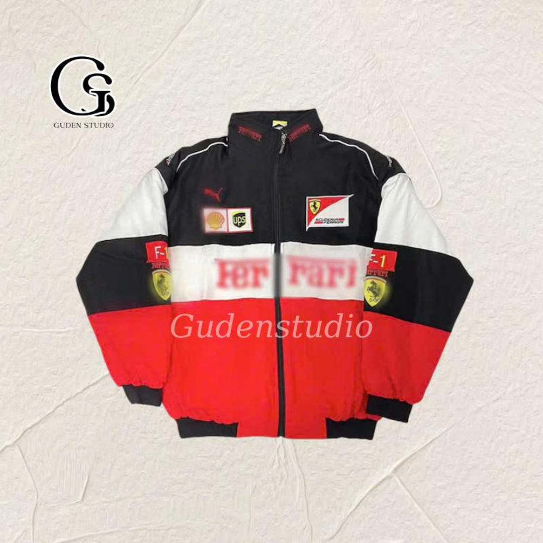 Formula 1 Blue Ferrari Y2k Style Racing Jacket Unisex Streetwear ...