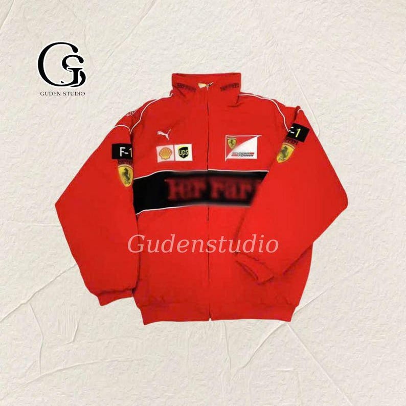 Formula 1 Blue Ferrari Y2k Style Racing Jacket Unisex Streetwear ...