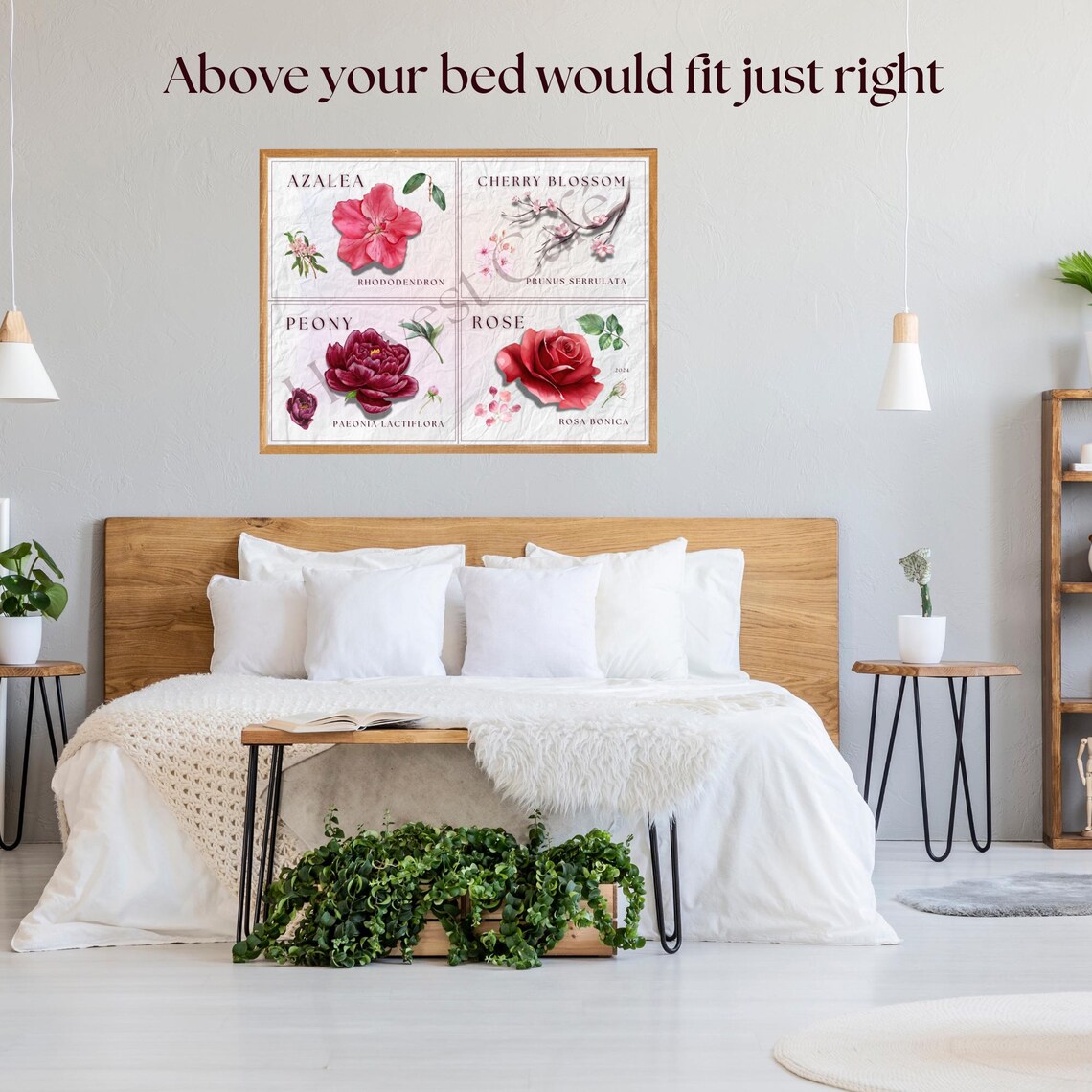Vintage Botanical Flower Print Set – Pink Floral Wall Art – Printable ...