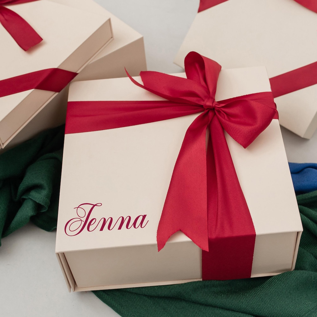 Personalized Empty Gift Box, Custom Name Gift Boxes, Keepsake Box for ...
