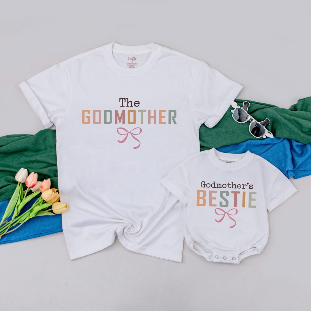 Personalized Godmother and Bestie Matching Outfit – Custom Aunt and ...