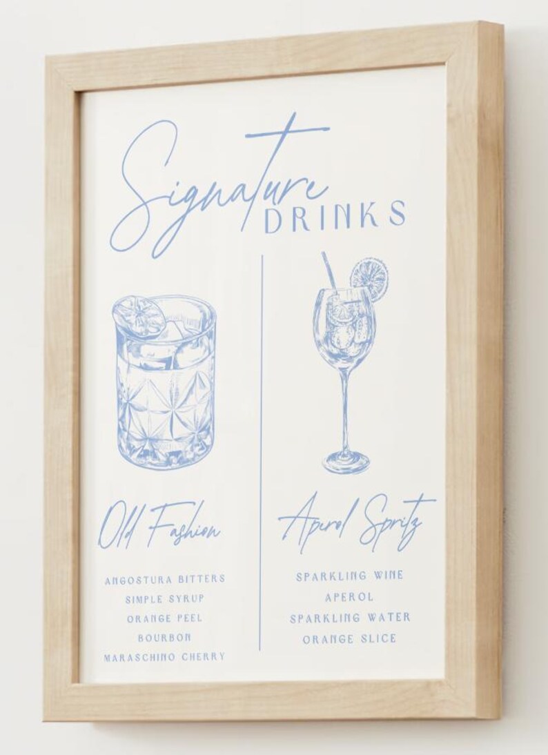 Aperol Spritz and Old Fashion- Drink Sign - Etsy
