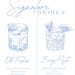 Blue Wedding Signature Drink Sign - Etsy