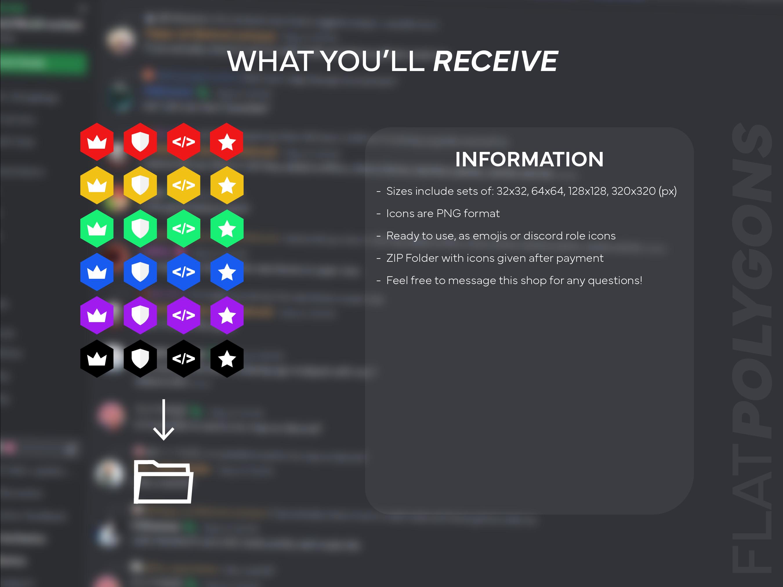 Discord Role Icons - 24x Polygons - Etsy
