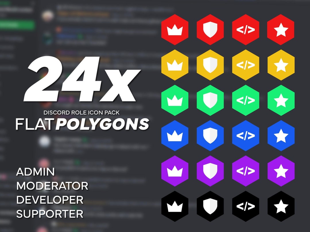 Discord Role Icons - 24x Polygons - Etsy