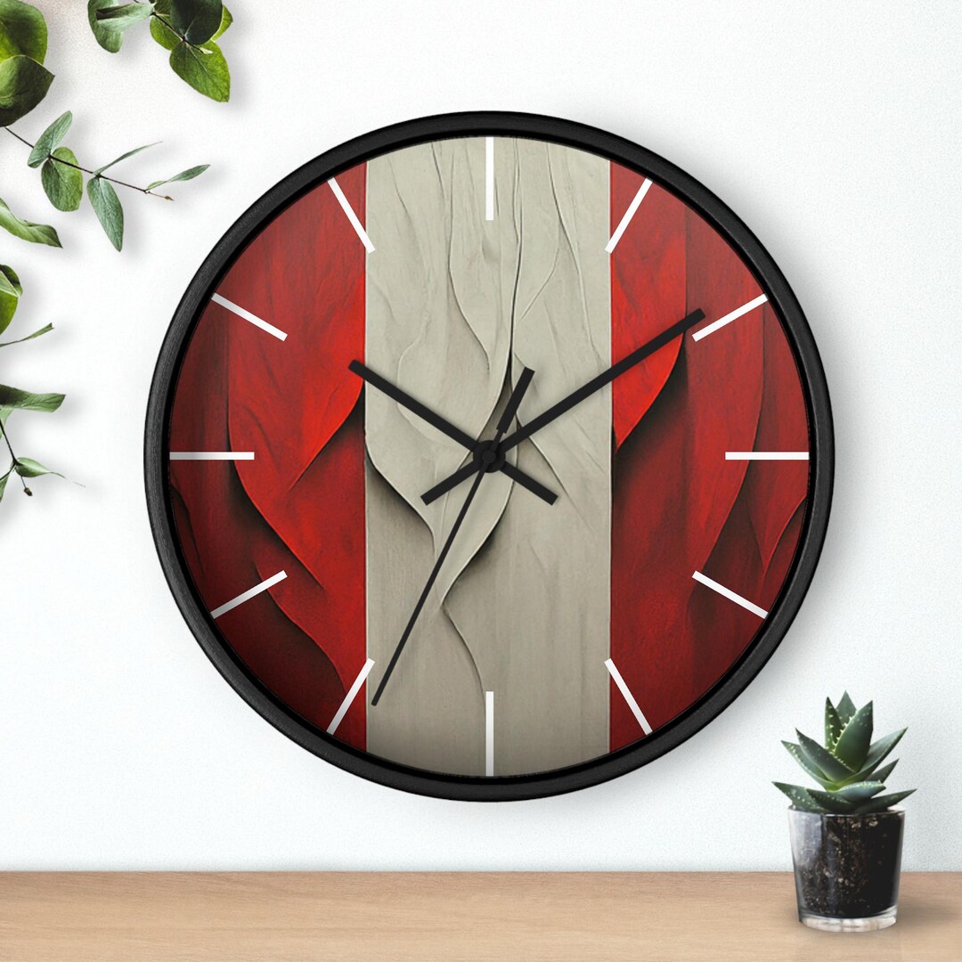 Peru Wall Clock, Custom Base and Hand, Gifts for Travelers, Gifts for ...