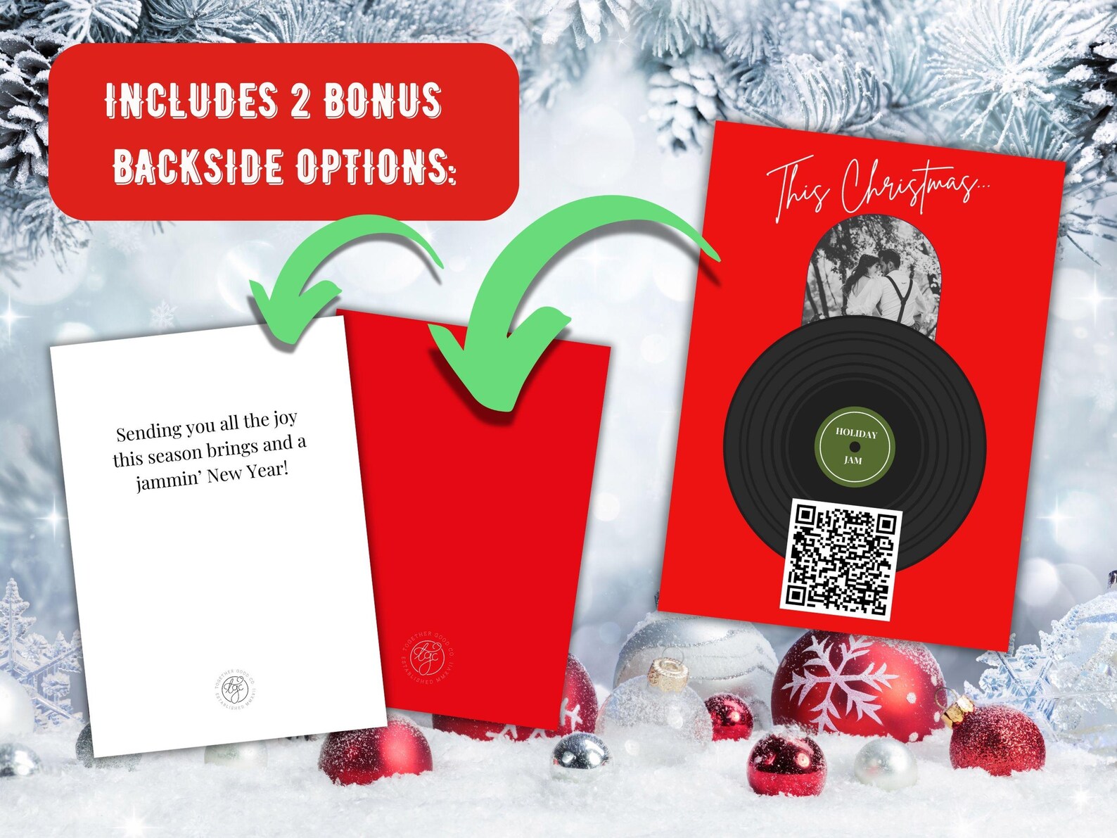 SPOTIFY Music Inspired Christmas Card, Fully Editable & Customizable ...