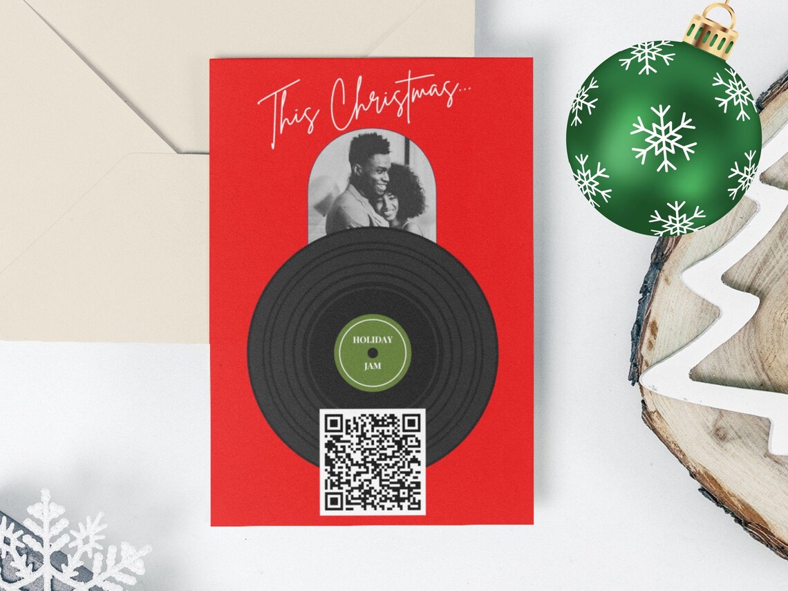 SPOTIFY Music Inspired Christmas Card, Fully Editable & Customizable ...