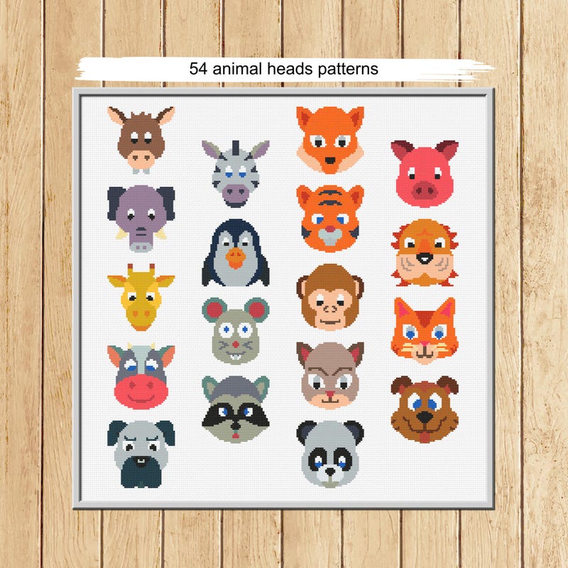Animal Head Pattern - Etsy