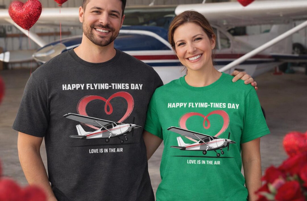 Happy Flying-tines Day Pilot Shirt - Aviation Valentine's Day Gift for ...