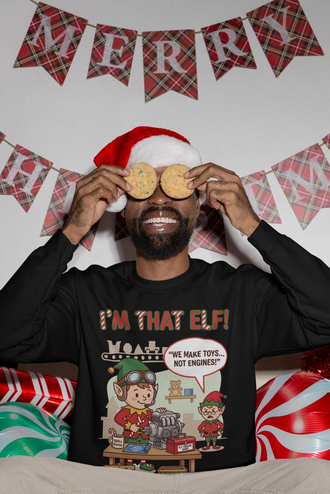 I'm That Elf Aviation Christmas Sweatshirt | Funny Pilot Gift Holiday ...