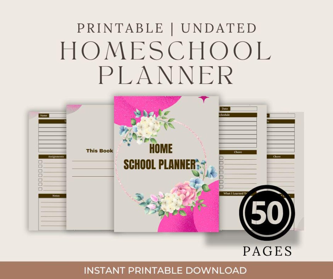 Printable Homeschool Planner, Homeschool Printable Organizer, Digital ...