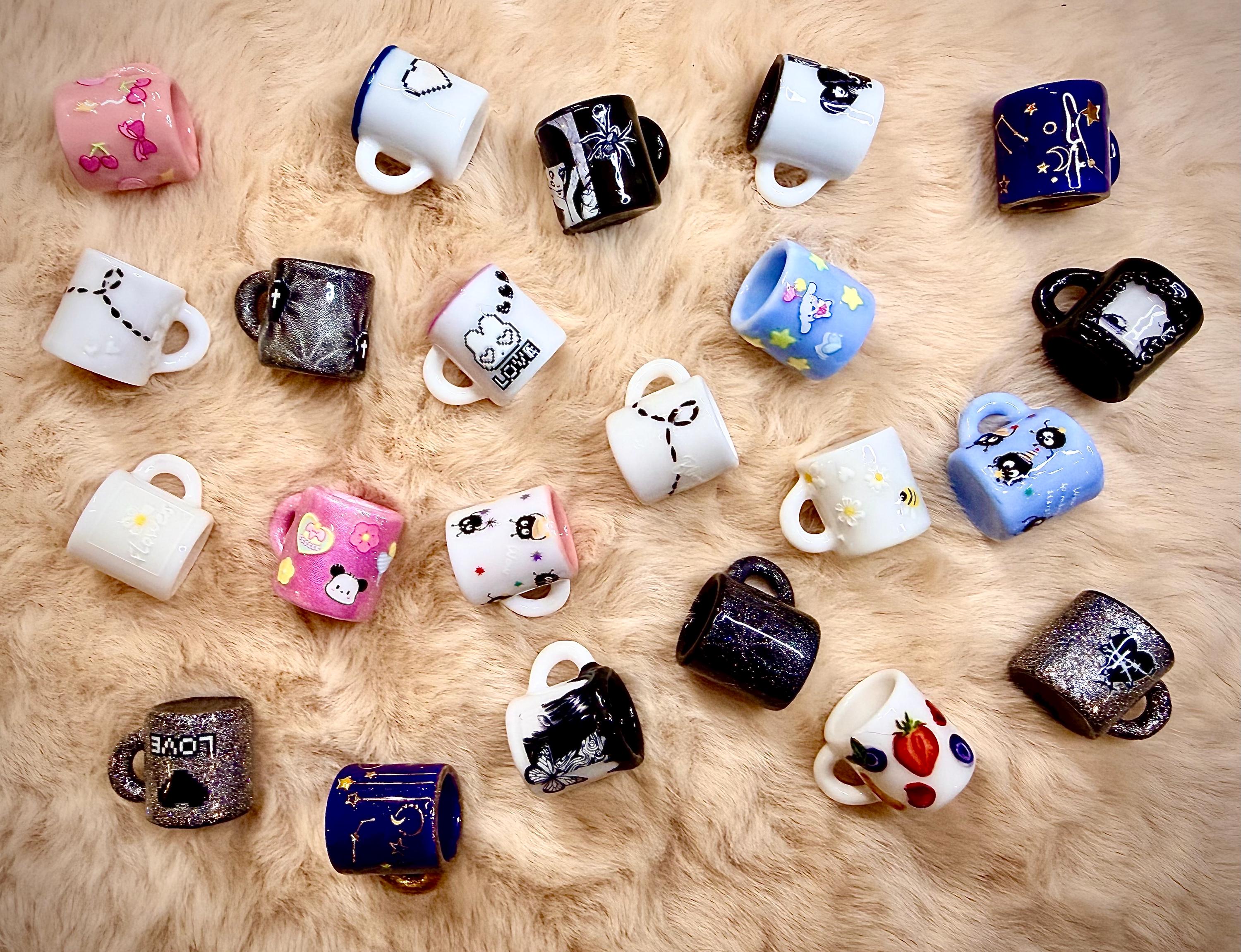 Playscale Miniature Coffee Mugs: Hand-painted 1/6 Scale Doll Cups, Doll ...