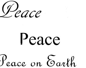 Peace-script 6.5x3 Re-usable Stencil, DIY Stencil, Peace, Diy, Peace ...