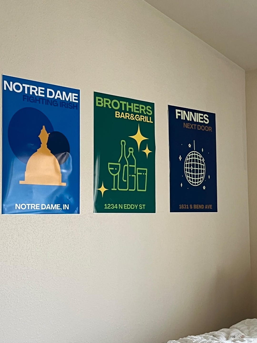 Notre Dame | Fighting Irish | PRINTS Set of 4 | Poster Prints - Etsy
