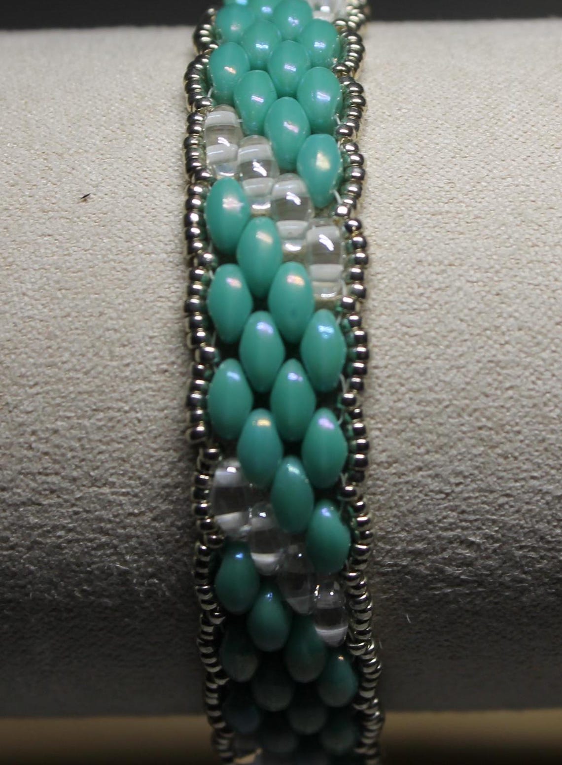 Super Duo Peyote Bracelet Magnetic Clasp Turquoise - Etsy