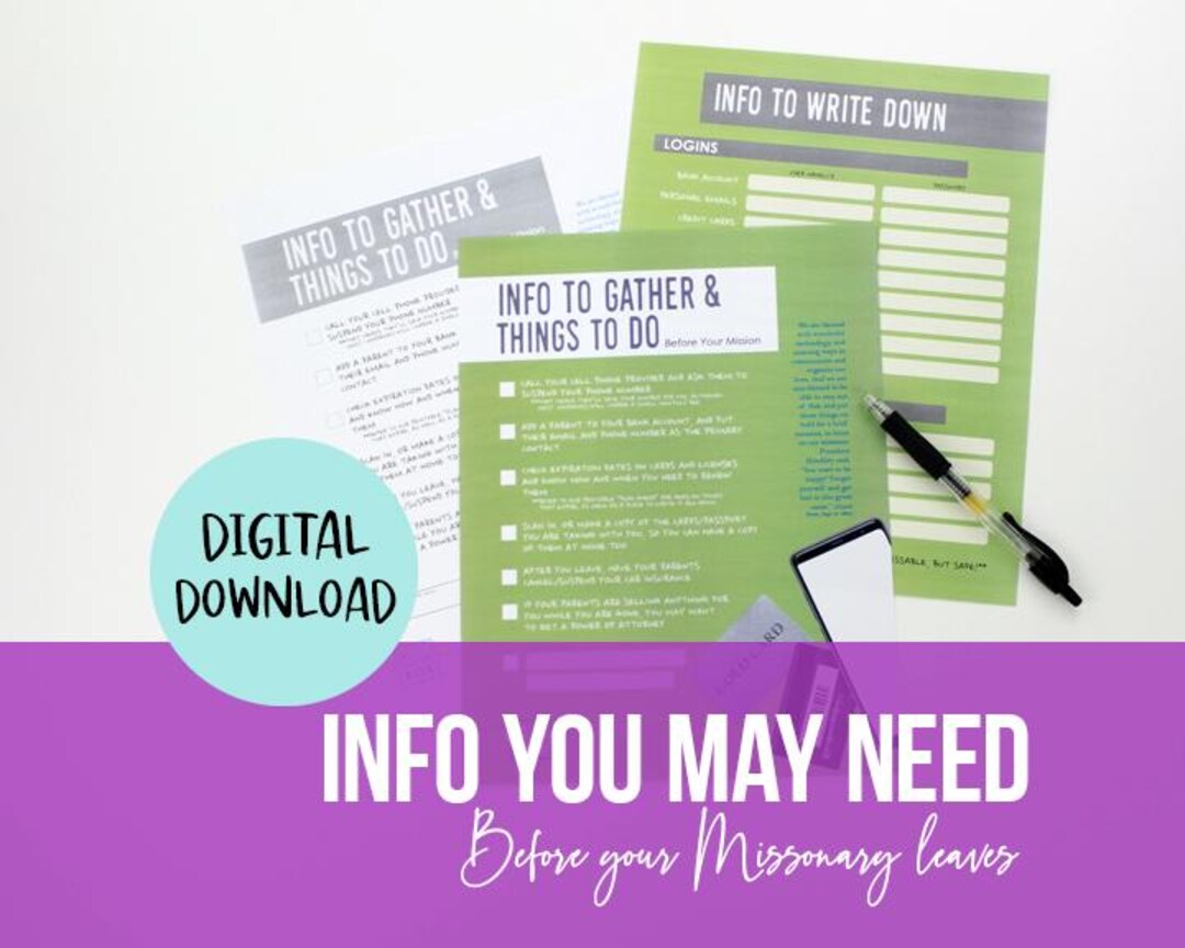 LDS Mission Prep Checklist: Essential Info to Gather Before Serving ...