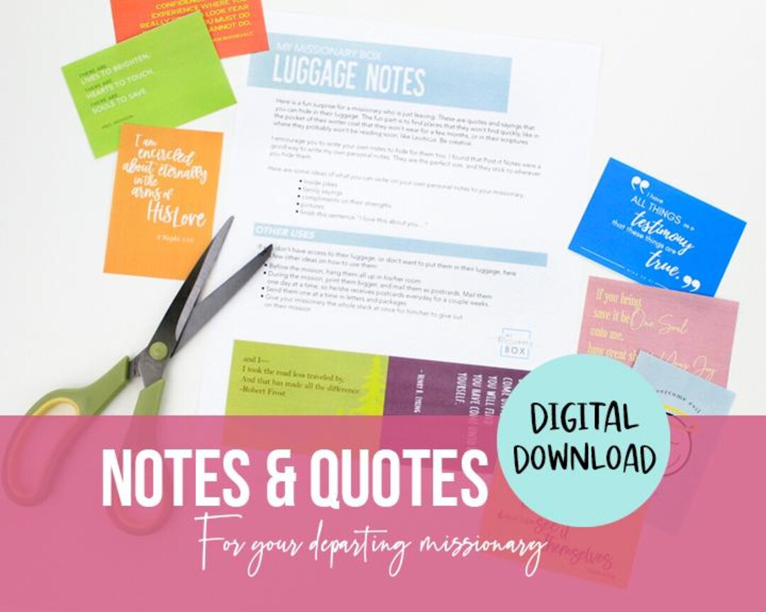 Hidden Luggage Notes Inspirational Quotes & Surprises for LDS ...