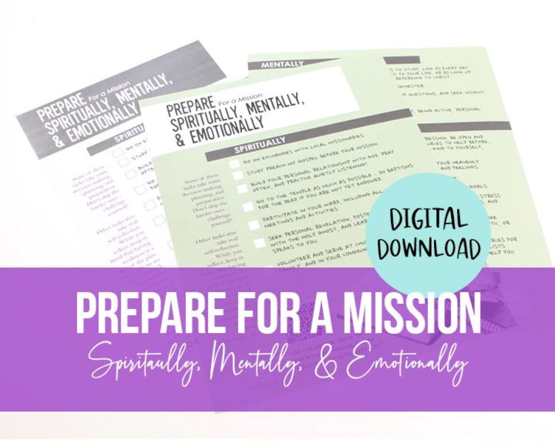 Ultimate Mission Prep Checklist Spiritual, Mental & Emotional Readiness ...