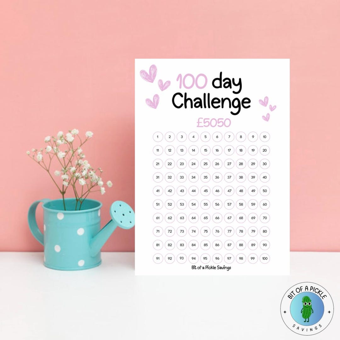 100 Day Challenge Pink - Etsy