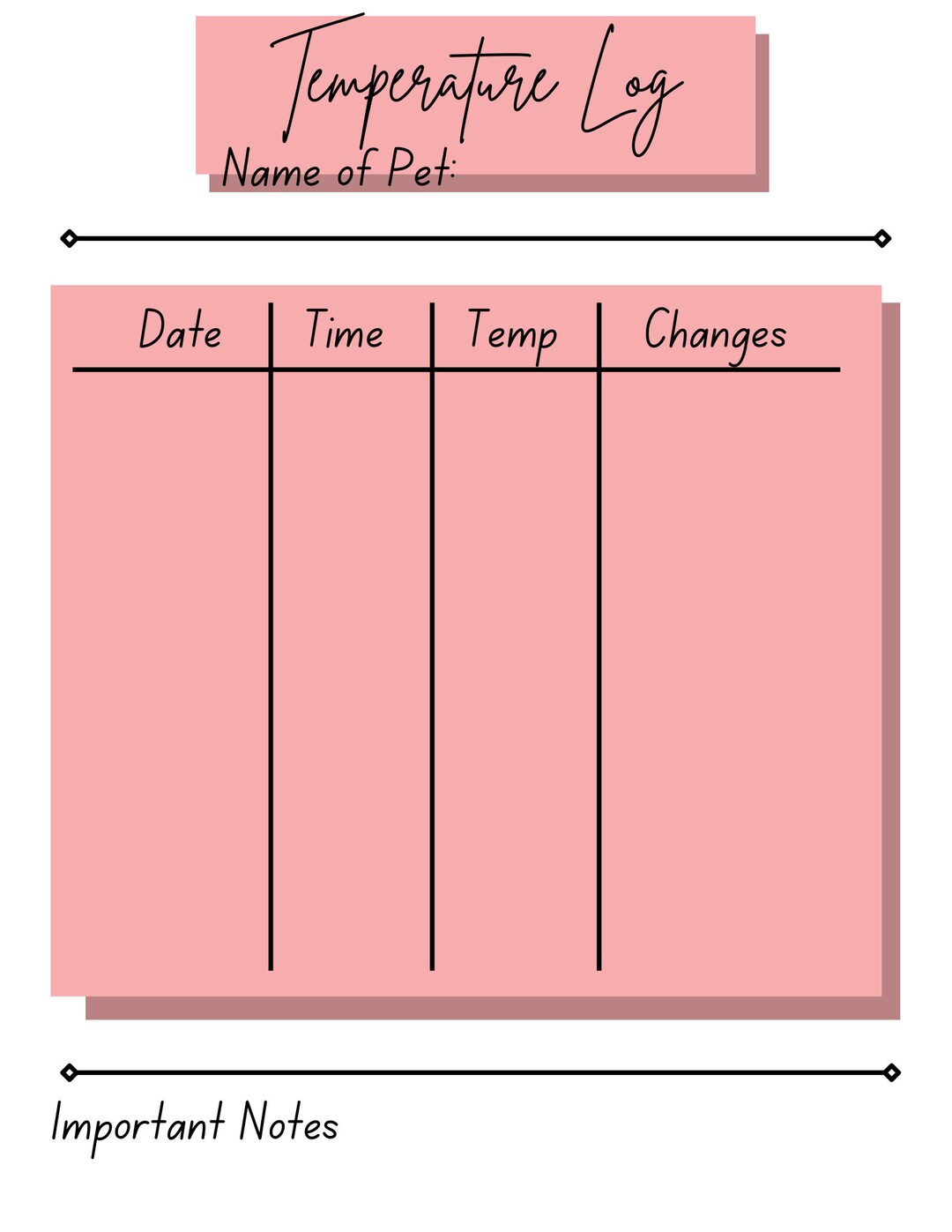 Reptile Tracker Logs - Etsy