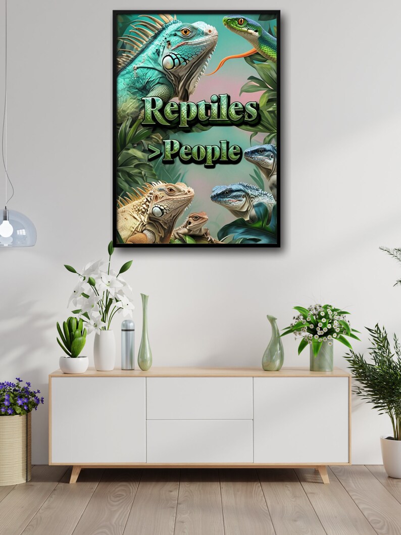 Reptile Room Sign – Reptiles Over People Wall Art (digital Download) - Etsy