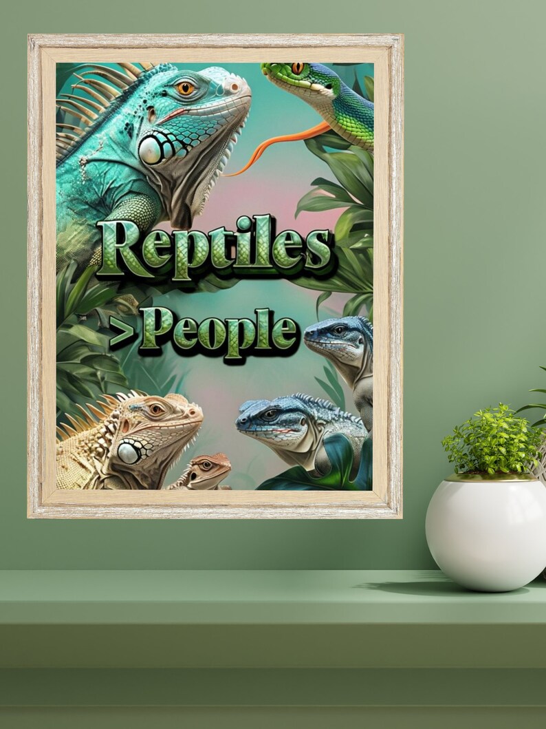 Reptile Room Sign – Reptiles Over People Wall Art (digital Download) - Etsy