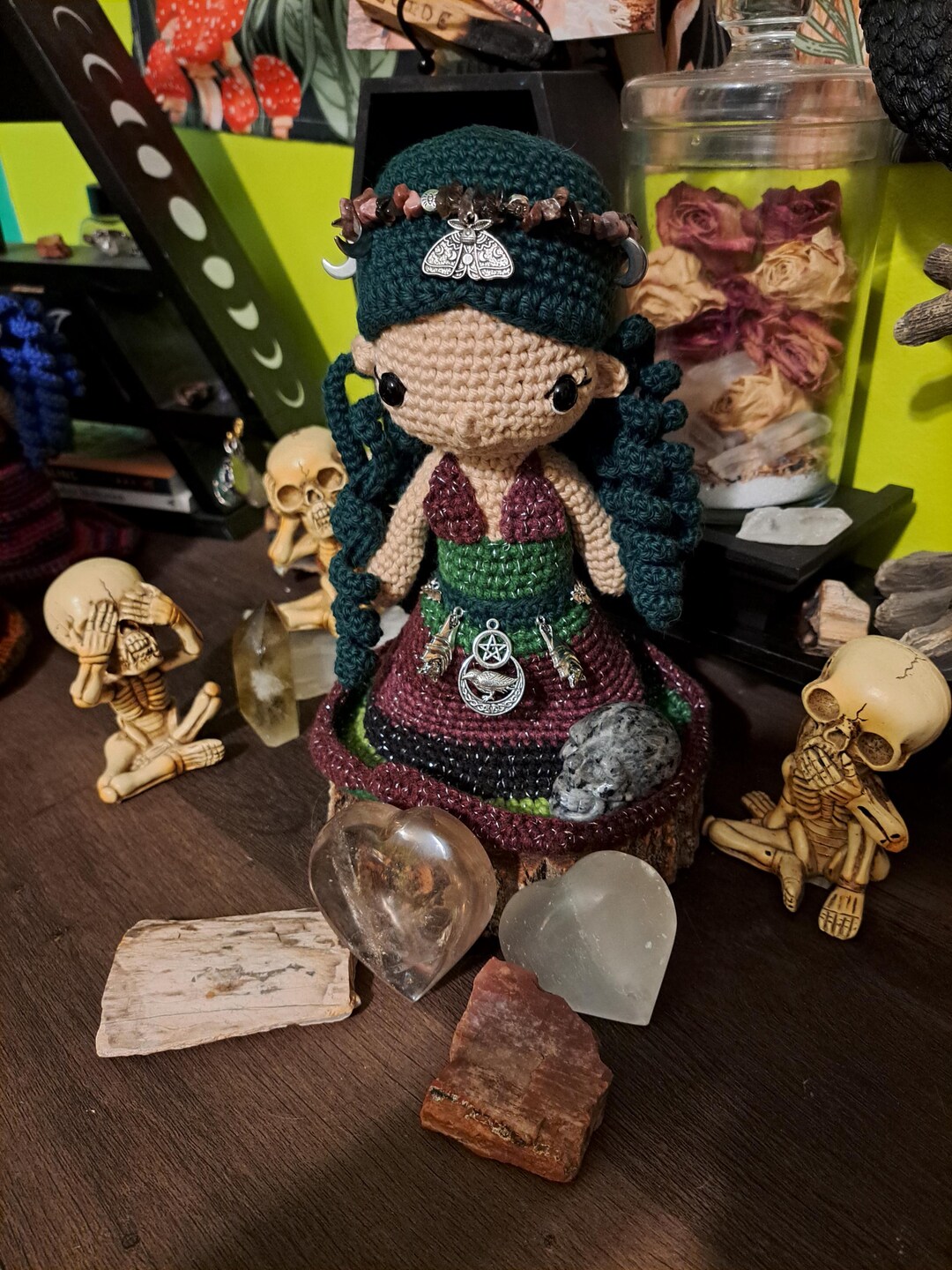 Samhain Witch Handmade Doll for Altar Table Halloween Altar Decor ...