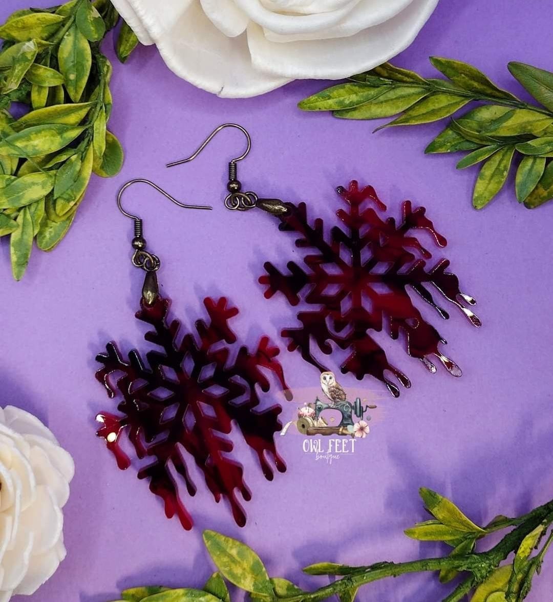 Dripping Blood Snowflake - Etsy