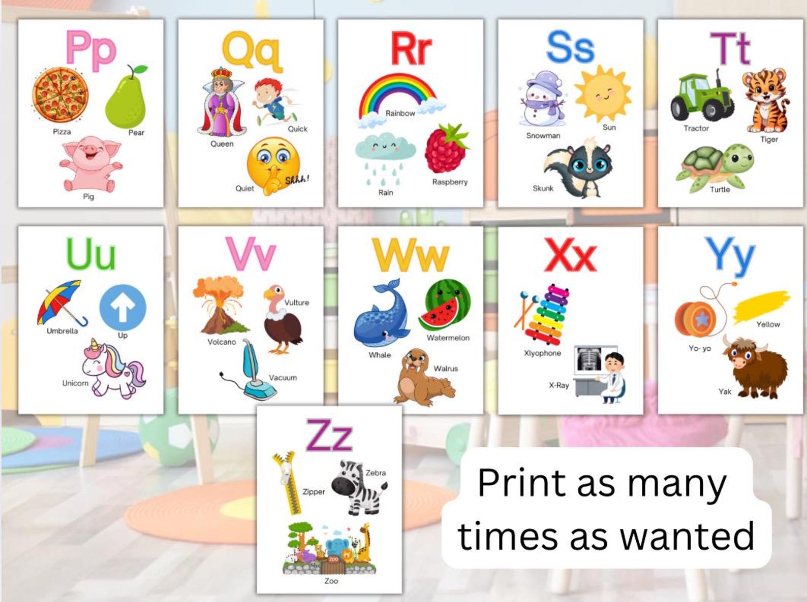 Alphabet Posters Classroom, ABC Posters Classroom, Printable Alphabet ...