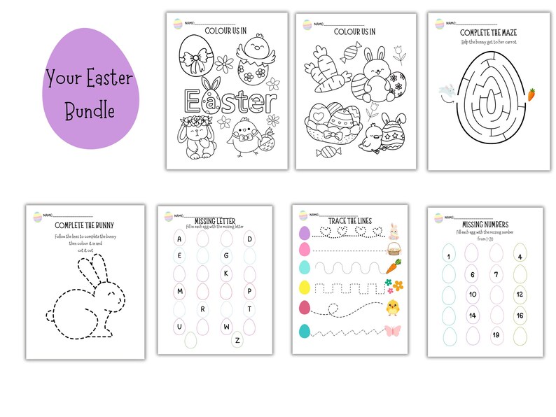 Easter Worksheets, Tracing Worksheets, Toddler Worksheets, Prek ...