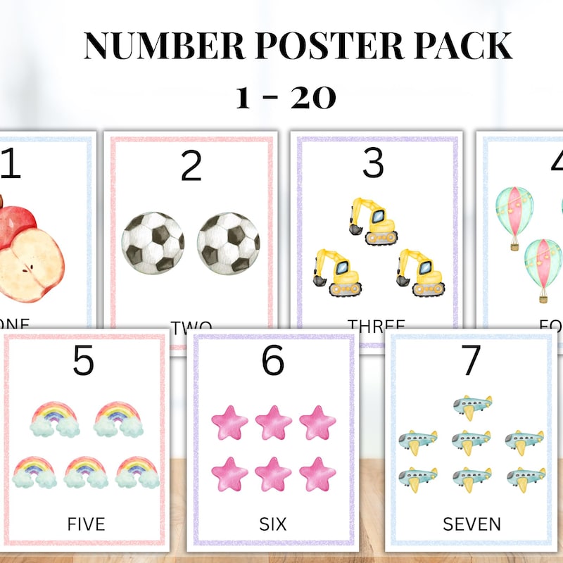 Numbers Posters - Etsy