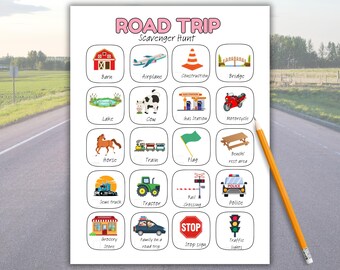Road Trip Scavenger Hunt Car Game - Etsy UK