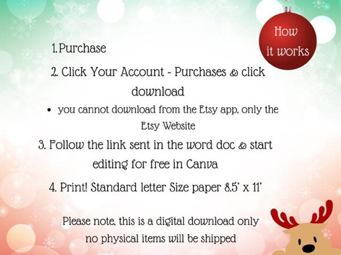 Editable Letter From Santa, Letter From Santa, Note From Santa, Santa ...