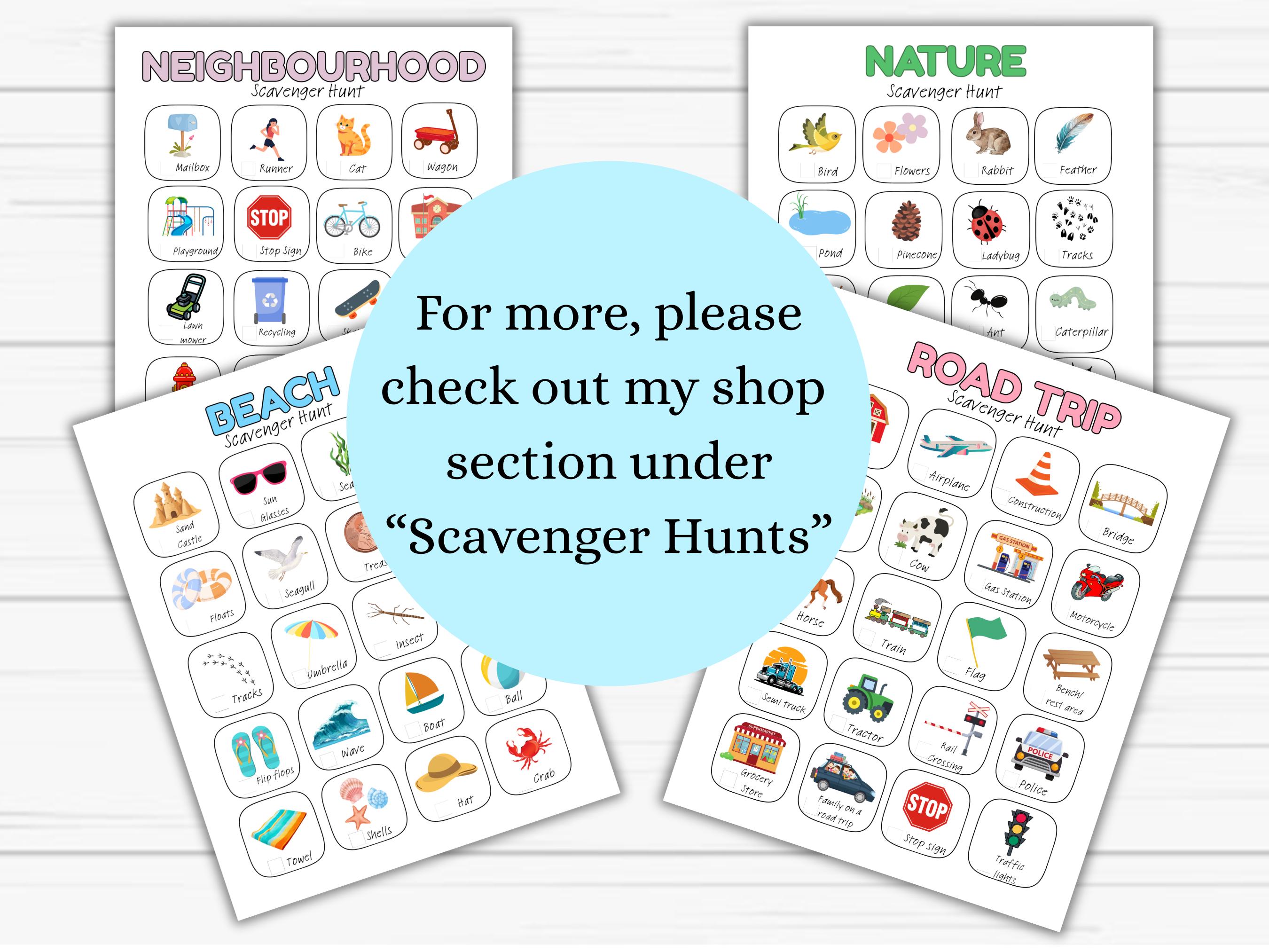 Airport Scavenger Hunt for Kids, Travel Scavenger Hunt, Printable ...
