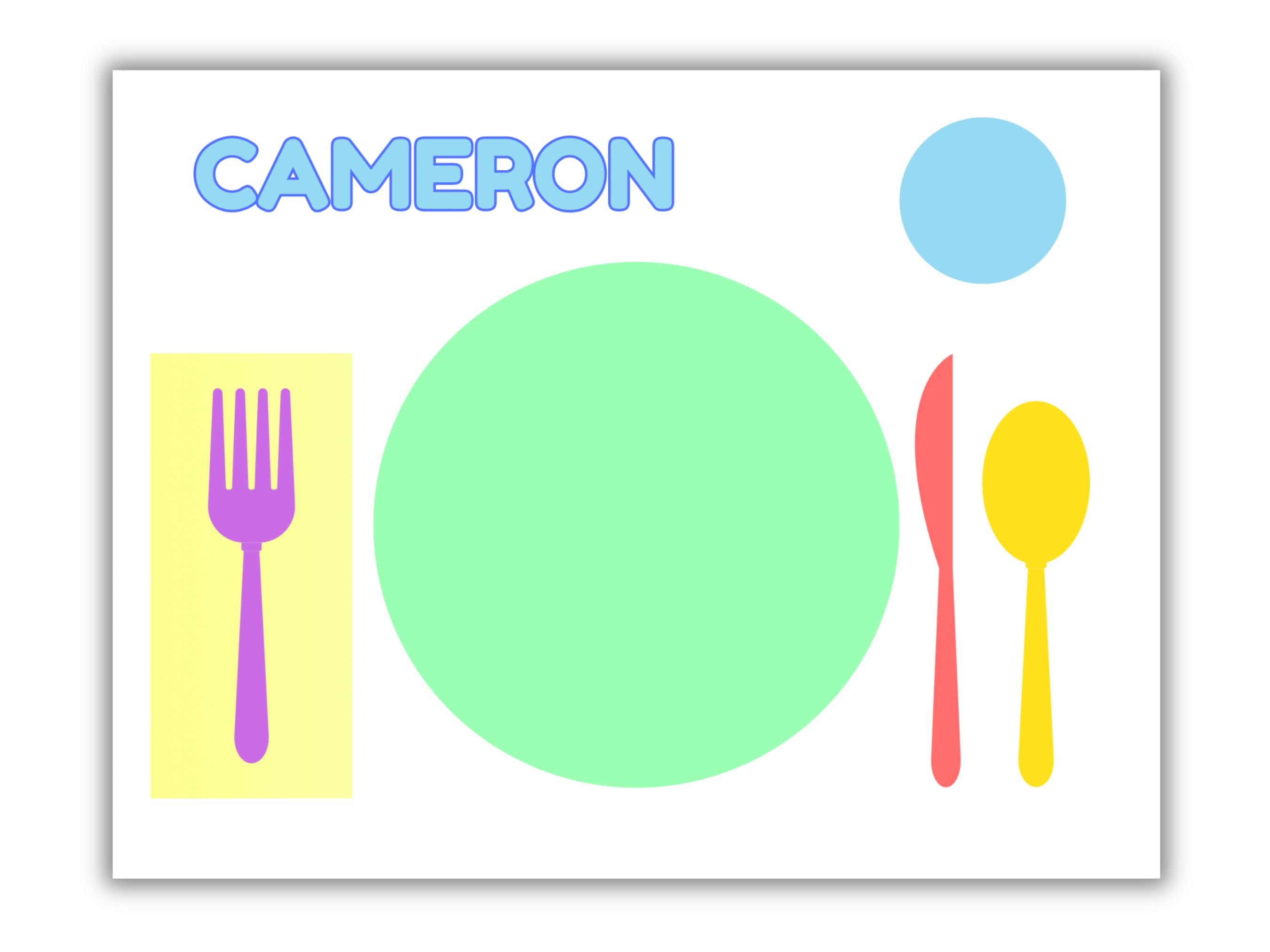 Editable Montessori Placemat, Table Setting Placemat for Kids ...
