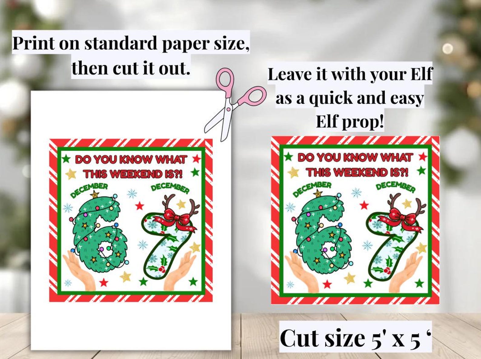 6-7 Elf Printable Prop,elf 6 7 Letter, Elf Letter for 6-7, 67 Elf Prop ...