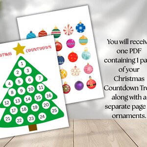 Printable Christmas Countdown Calendar, Kids Advent Activity, Advent ...