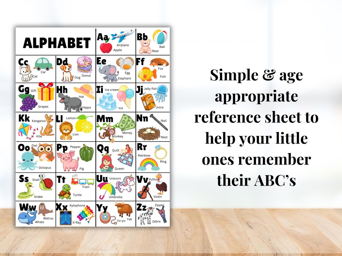 ABC Reference Sheet, Alphabet Reference, Alphabet Classroom, Toddler ...