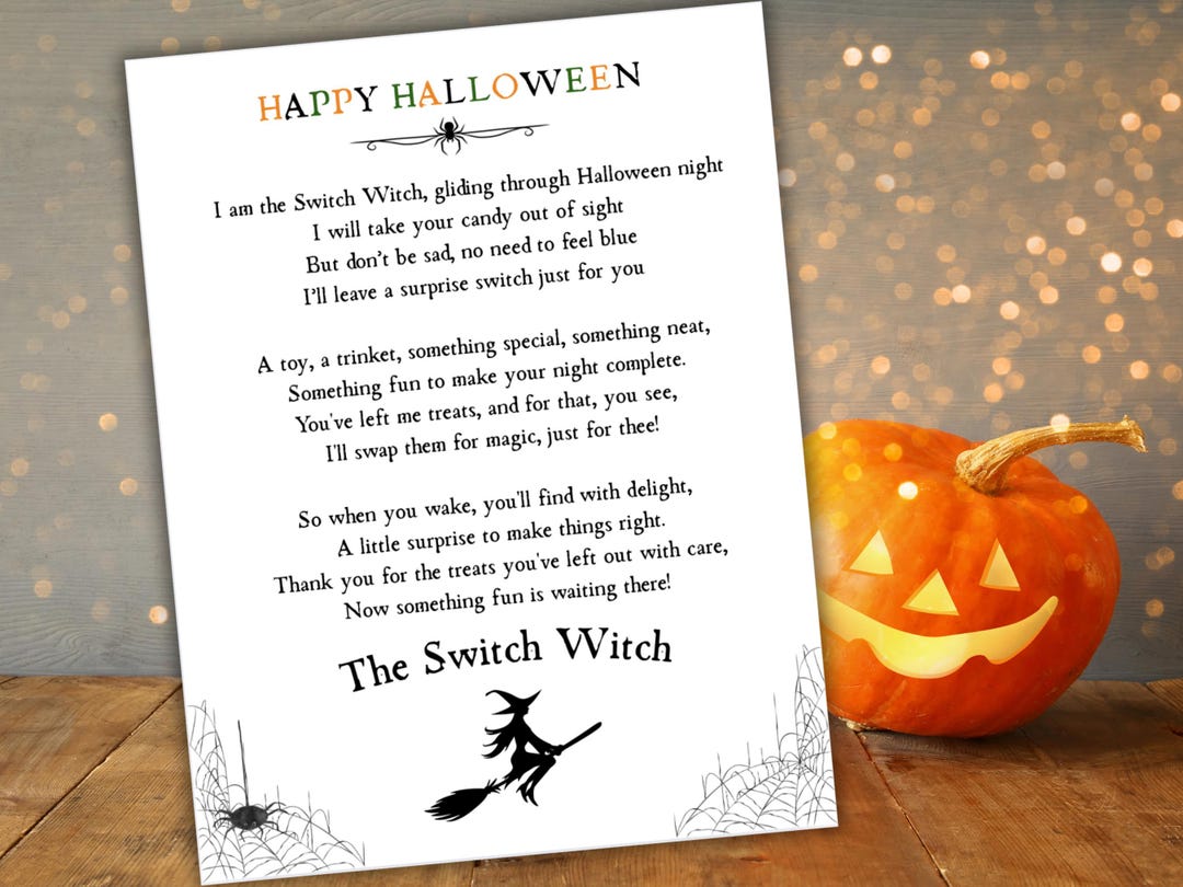 Switch Witch Printable Letter, Switch Witch Letter, Halloween Activity ...