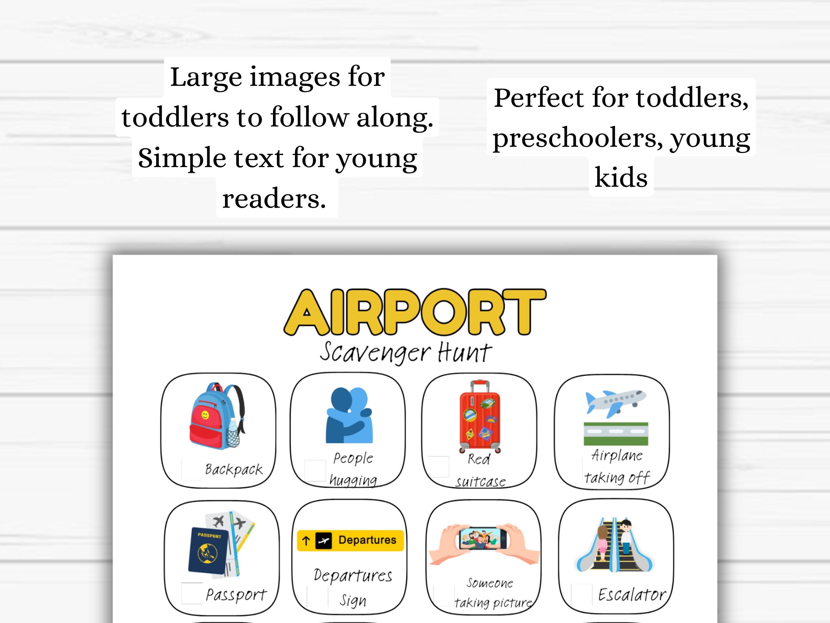 Airport Scavenger Hunt for Kids, Travel Scavenger Hunt, Printable ...