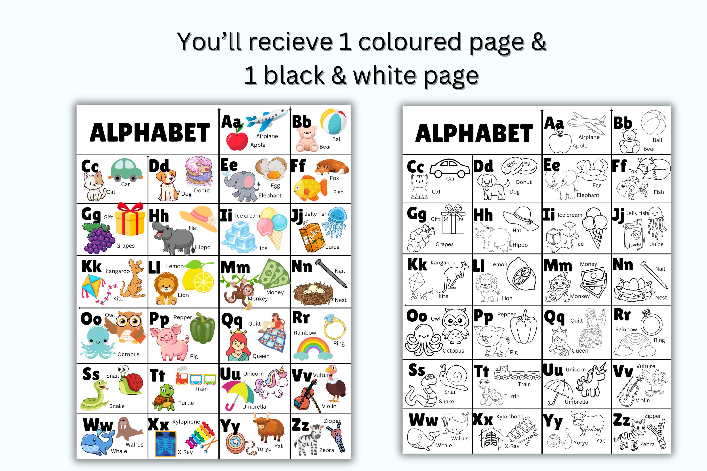 ABC Reference Sheet, Alphabet Reference, Alphabet Classroom, Toddler ...