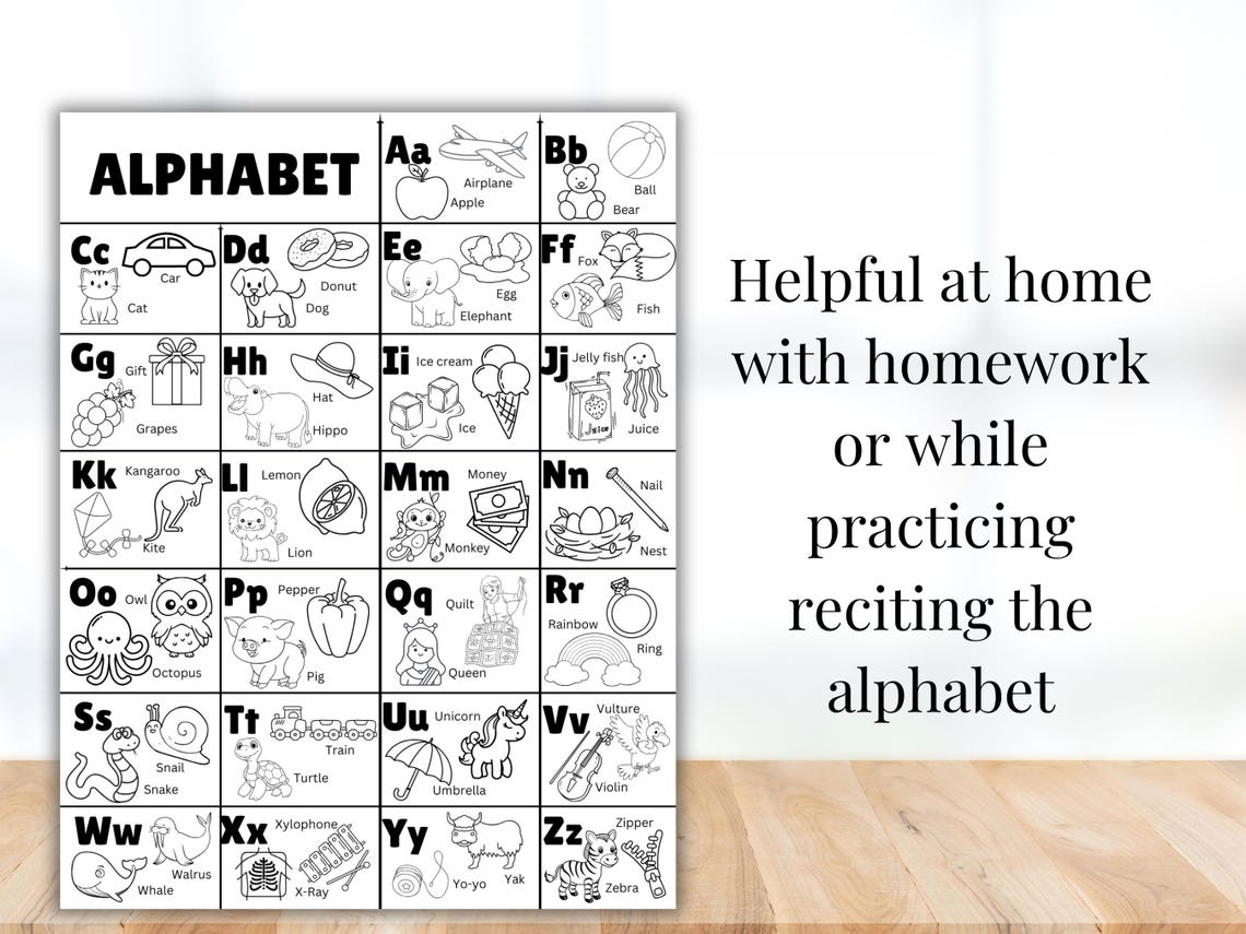 ABC Reference Sheet, Alphabet Reference, Alphabet Classroom, Toddler ...