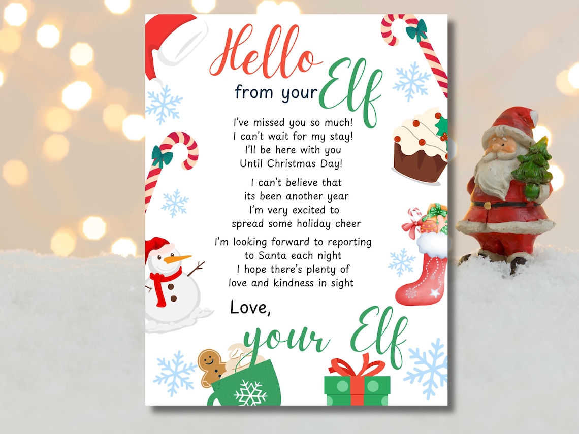 Printable Welcome Back Elf Letter, Elf Welcome Back, Welcome Back Elf ...